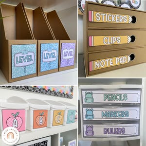 Cutesy Classroom Labels, Editable Student Names and Supplies, Bilingual ...