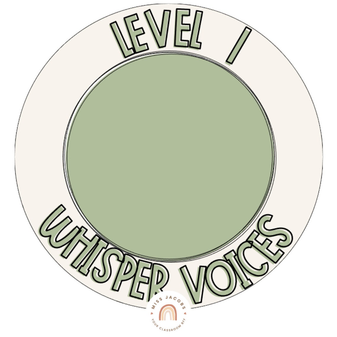 Rustic Boho Plants Voice Noise Level Display EDITABLE - Etsy