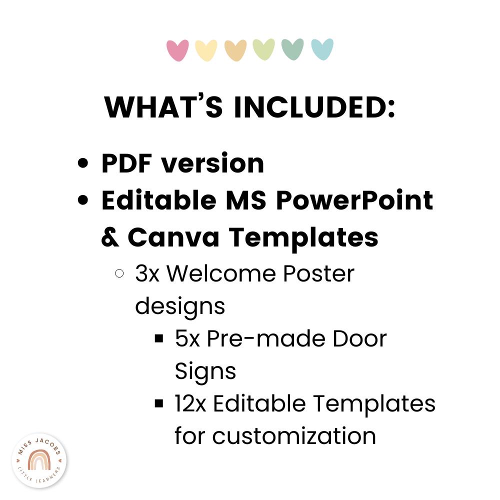 SPOTTY PASTELS Door Display | Editable - Etsy