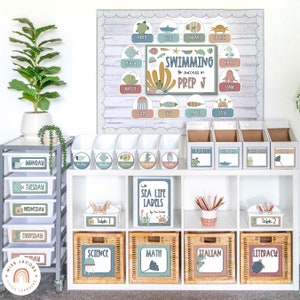 Cute Sea Life Classroom Labels Bundle | Editable Student Name Tags ...