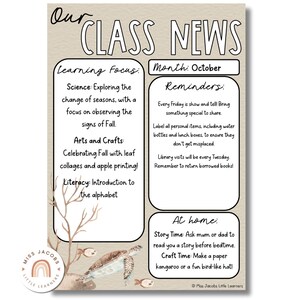 Editable Classroom Newsletter Templates | Modern Ocean Classroom Decor ...