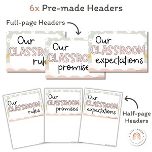 Classroom Rules Posters and Classroom Management Slips | Daisy Gingham ...