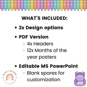 Cutesy Birthday Display Printable, Bright Birthday Classroom Wall ...