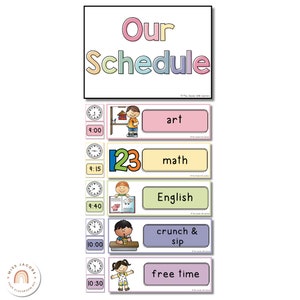 Visual Timetable | PASTELS | Editable - Etsy