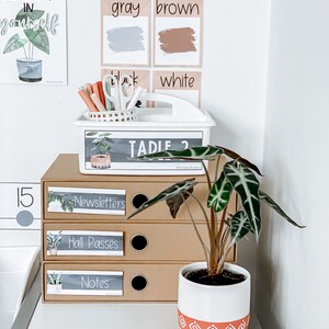 Modern Boho Color Posters | Rustic Neutral Classroom Decor | Editable ...