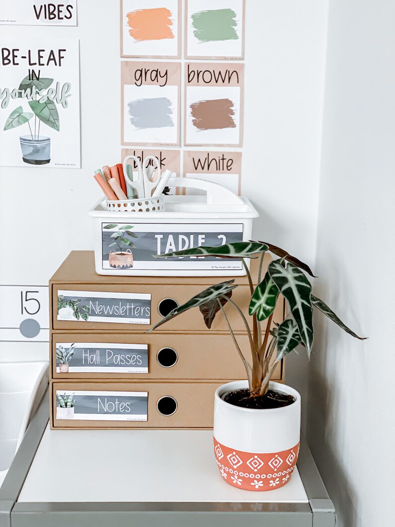 Modern Boho Color Posters Rustic Neutral Classroom Decor - Etsy