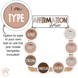 Ombre Affirmation Station, Neutrals Classroom Affirmation Cards ...