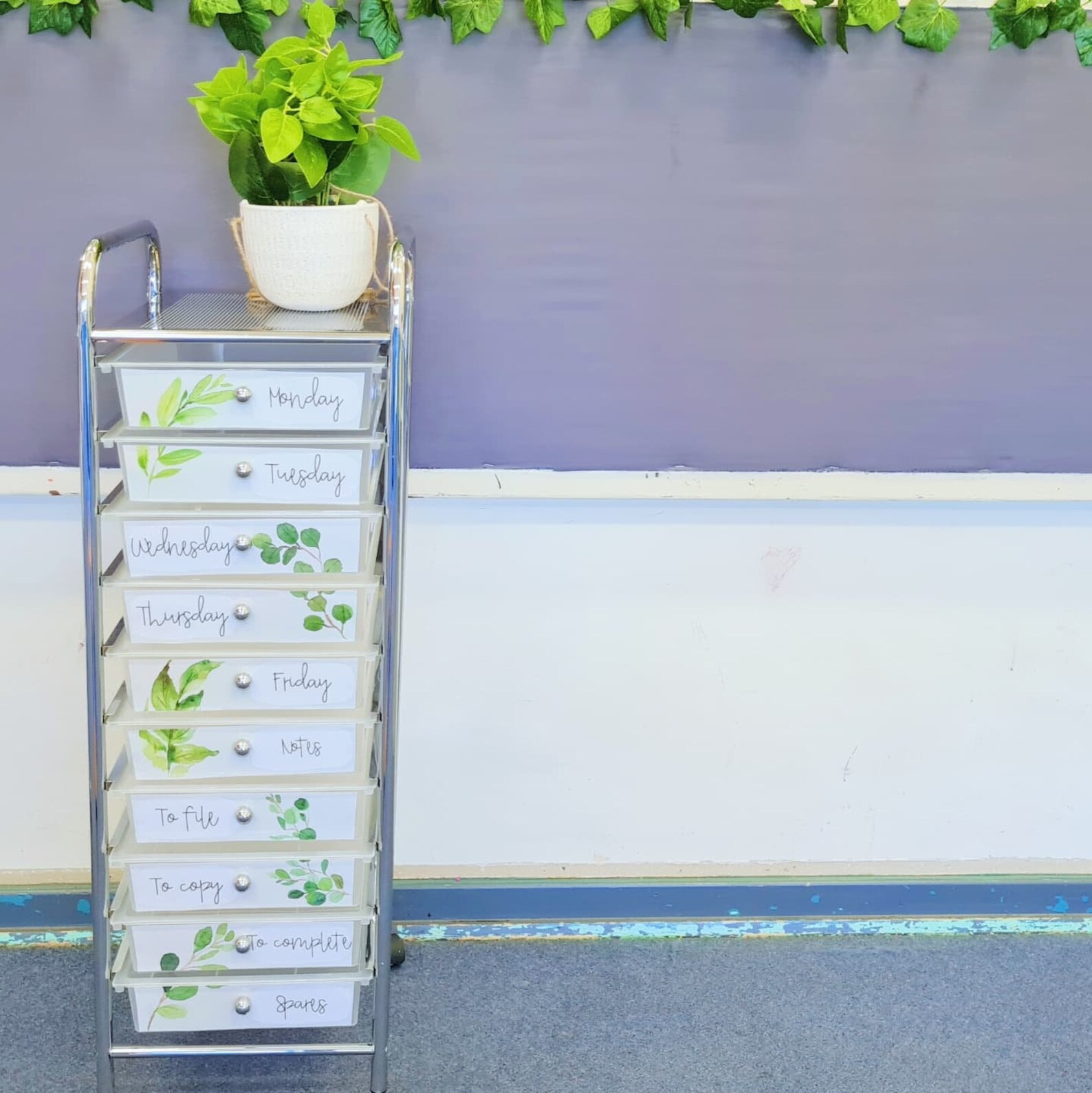 BOTANICAL Teacher Rolling Cart Labels Trolley Labels - Etsy Canada