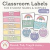Printable Boho Neutral Number Labels, Number Tags, Cubbies Labels, Book ...