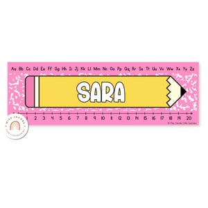 Cutesy Student Desk Name Plates, Editable Desk Name Tags, Cute School ...