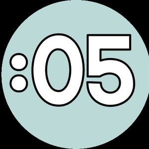 MODERN RAINBOW Clock Numbers | Calm Colors Classroom Decor - Etsy