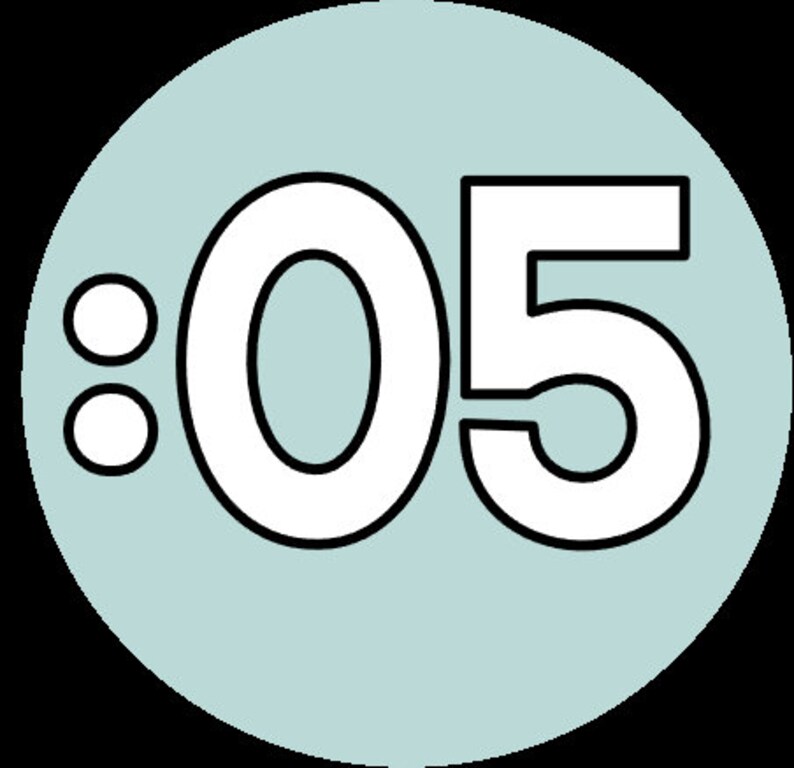 MODERN RAINBOW Clock Numbers Calm Colors Classroom Decor - Etsy