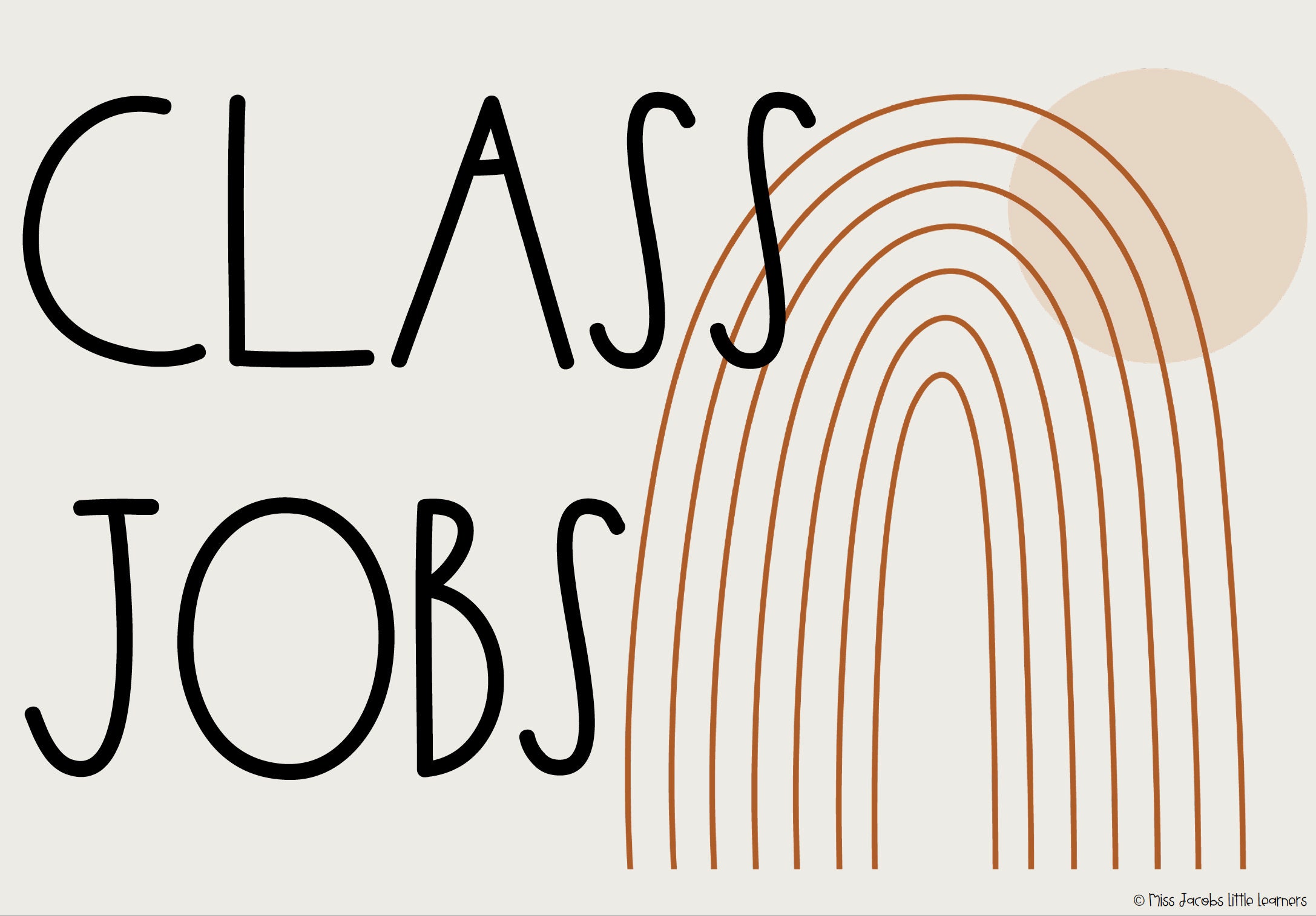 BOHO VIBES Classroom Jobs Editable Desert Neutral - Etsy