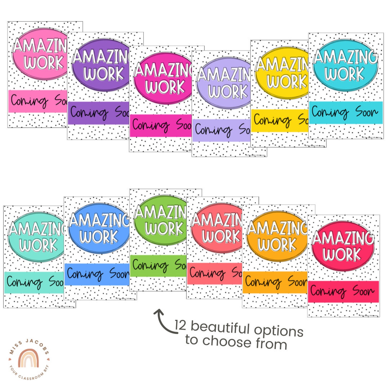 Amazing Work Coming Soon Poster SPOTTY BRIGHTS - Etsy