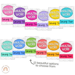 Amazing Work Coming Soon Poster | SPOTTY BRIGHTS - Etsy