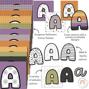 Halloween Bulletin Board Letters Set | Printable Classroom Decor - Etsy