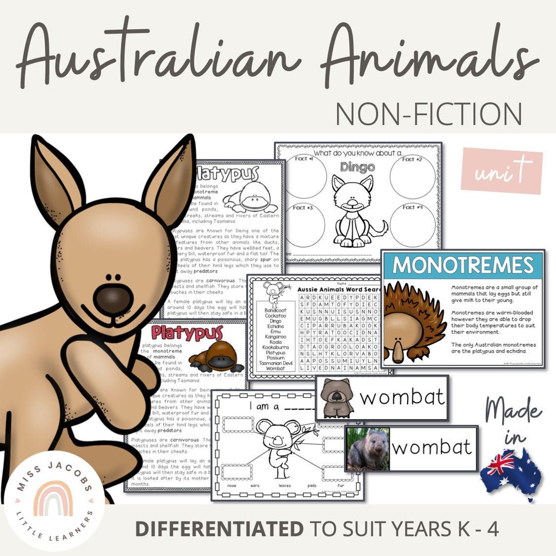Australian Animals Unit - Australian Curriculum | Distance Learning - Etsy
