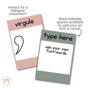 NEUTRAL Punctuation Posters | Boho Color Palette | Neutral Classroom ...