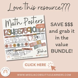 NEUTRAL Place Value Display | NEUTRAL BOHO Color Palette | Neutral ...