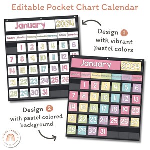 Classroom Calendar and Weather Display | PASTELS | Editable - Etsy