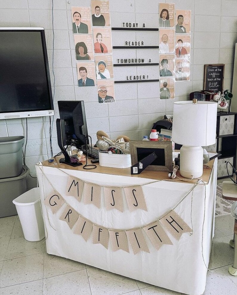 BOHO VIBES Bulletin Board Banners Neutral Classroom Bunting - Etsy