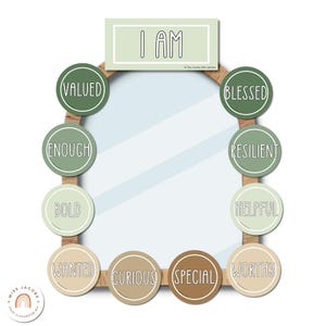 Affirmation Station Printable, Modern Botanical Classroom Decor, Leafy ...