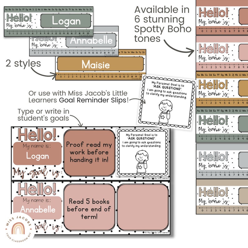 SPOTTY BOHO Classroom Decor Bundle Boho Classroom - Etsy