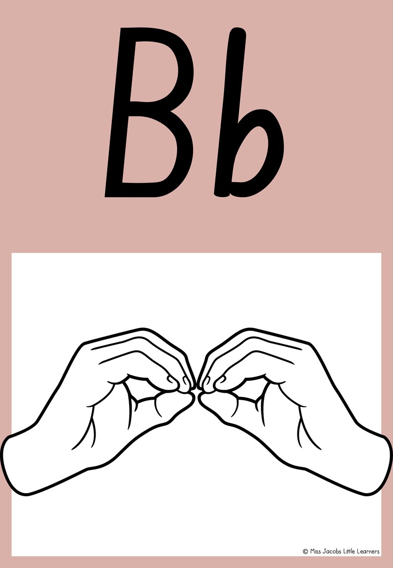 Auslan Alphabet Posters BOHO RAINBOW Spotty Boho Classroom - Etsy