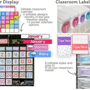 SPOTTY BRIGHTS Classroom Decor Bundle Editable Teacher Supplies Groovy ...