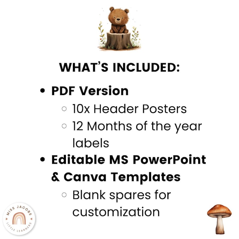 Woodland Birthday Display Printable, Editable Nature Theme Classroom ...