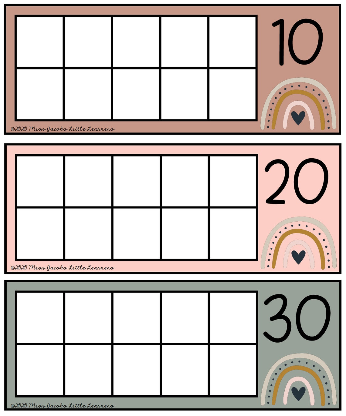 BOHO RAINBOW 100 Days of School Tally Neutral Rainbow - Etsy