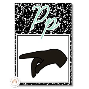 Cutesy ASL Alphabet Posters, Printable American Sign Language Classroom ...