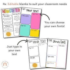 Classroom Newsletter Templates | Editable | Simple Brights Classroom ...
