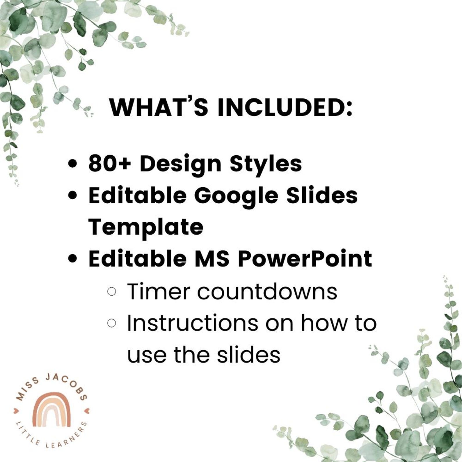 Botanical Google Slides & Powerpoint Templates, Daily Morning Agenda ...