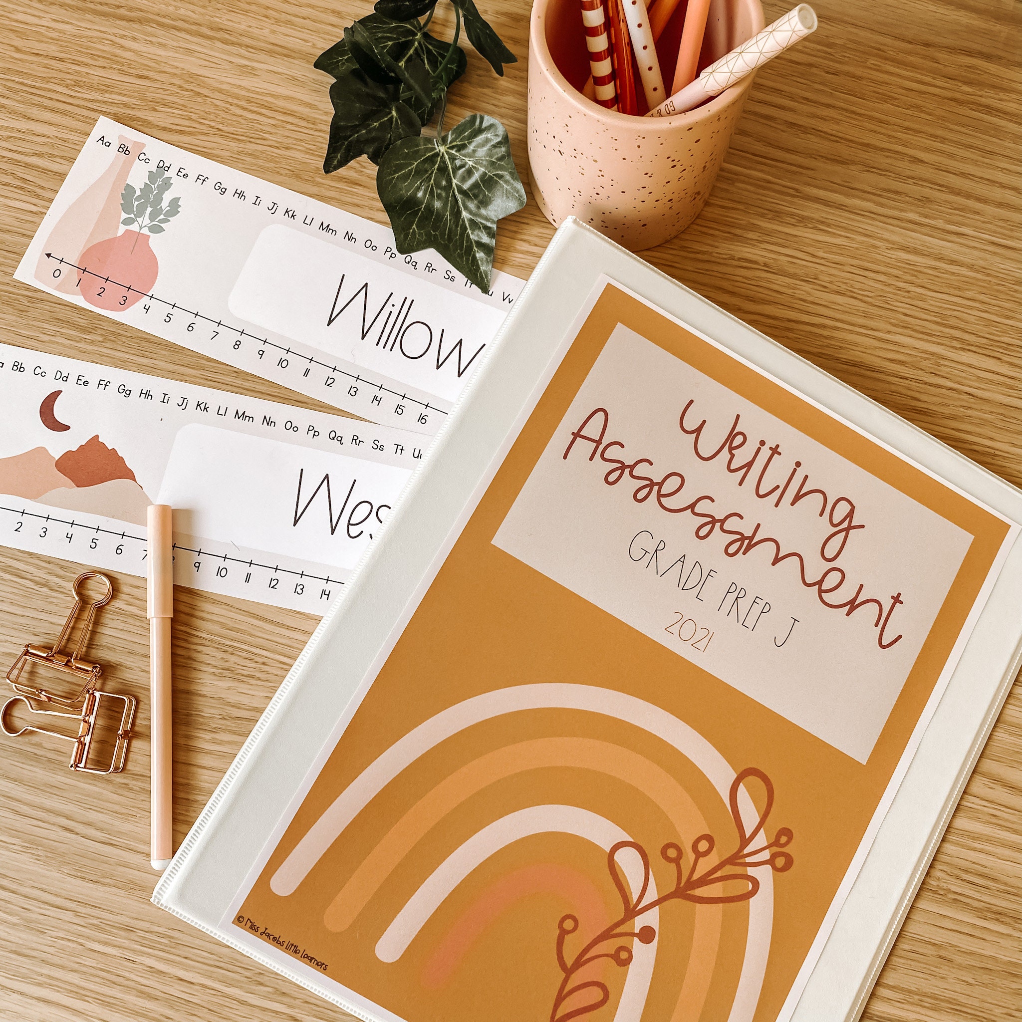 BOHO VIBES Binder Covers | Editable | Desert Neutral Classroom Decor - Etsy