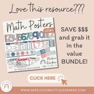 CALM COLORS Fractions Posters | Math Posters | Modern Rainbow Classroom ...