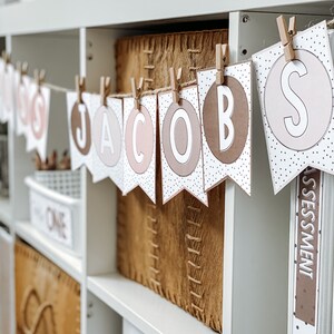 Bulletin Board Bunting SPOTTY NEUTRALS Classroom Decor - Etsy