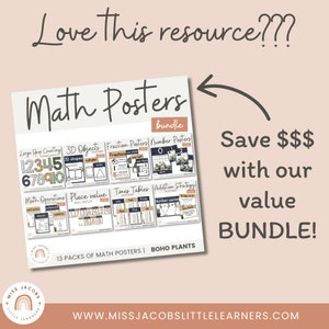 Classroom Number Line Display With Negatives | Modern Boho Rustic Tones ...