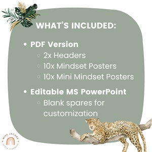Modern Jungle Growth Mindset Display | Neutral Animal Print Classroom ...