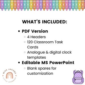 Cutesy Visual Classroom Schedule, Back to School Theme Visual Schedule ...