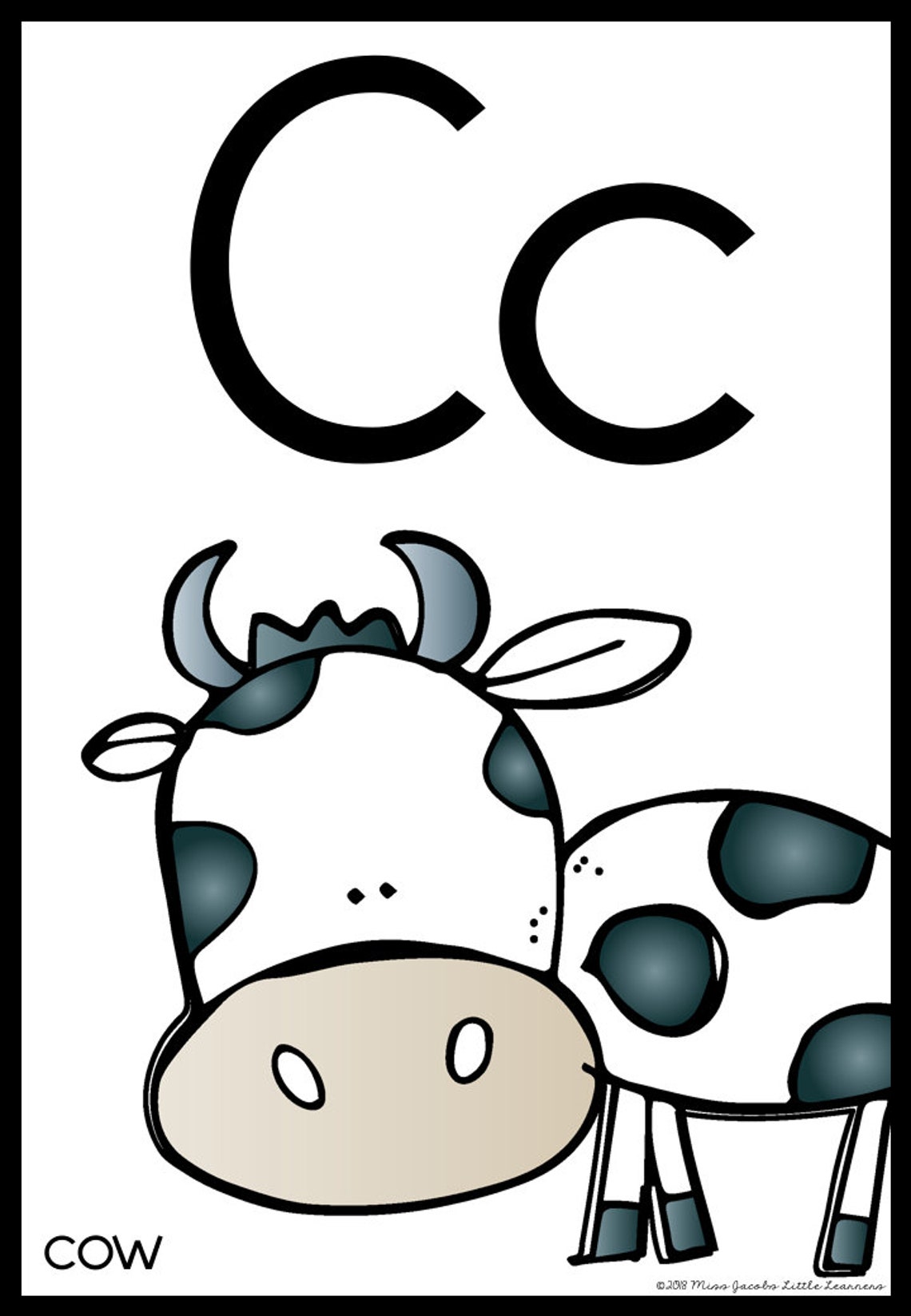 Cute Alphabet Posters Calming Modern Classroom Decor - Etsy