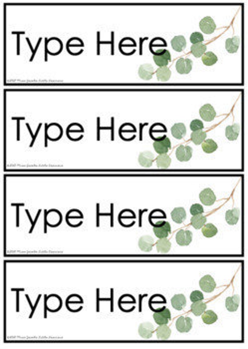 BOTANICAL Classroom Labels | Editable | Modern Farmhouse Classroom ...