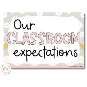 Classroom Rules Posters and Classroom Management Slips | Daisy Gingham ...