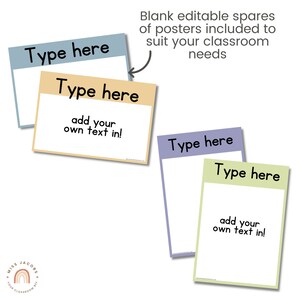 English Posters Bundle SPOTTY PASTELS Muted Rainbow Themed Classroom ...