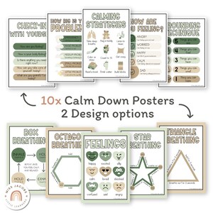 Botanical Calm Down Corner Posters, Calm Down Kit, Calm Therapy Poster ...