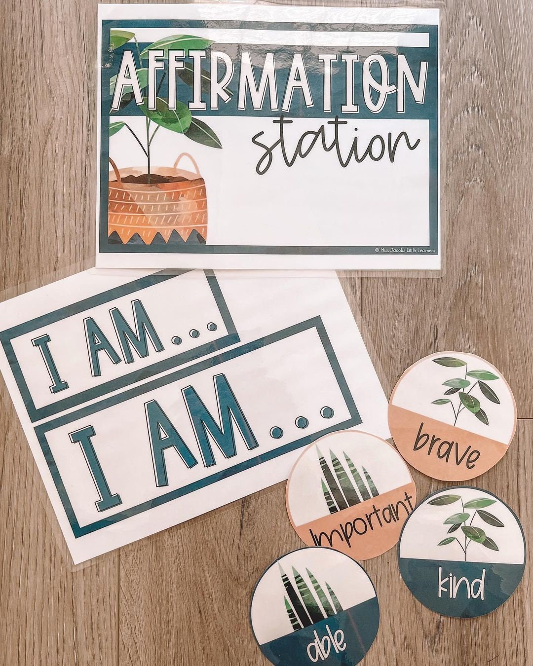 Affirmation Station Labels BOHO PLANTS Positive - Etsy