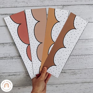 Bulletin Board Borders Boho Vibes Classroom Decor Printable Scalloped ...