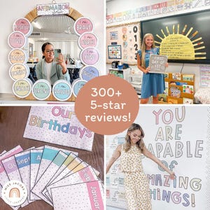 SPOTTY PASTELS Classroom Decor Bundle | Muted Rainbow Decor | Editable ...