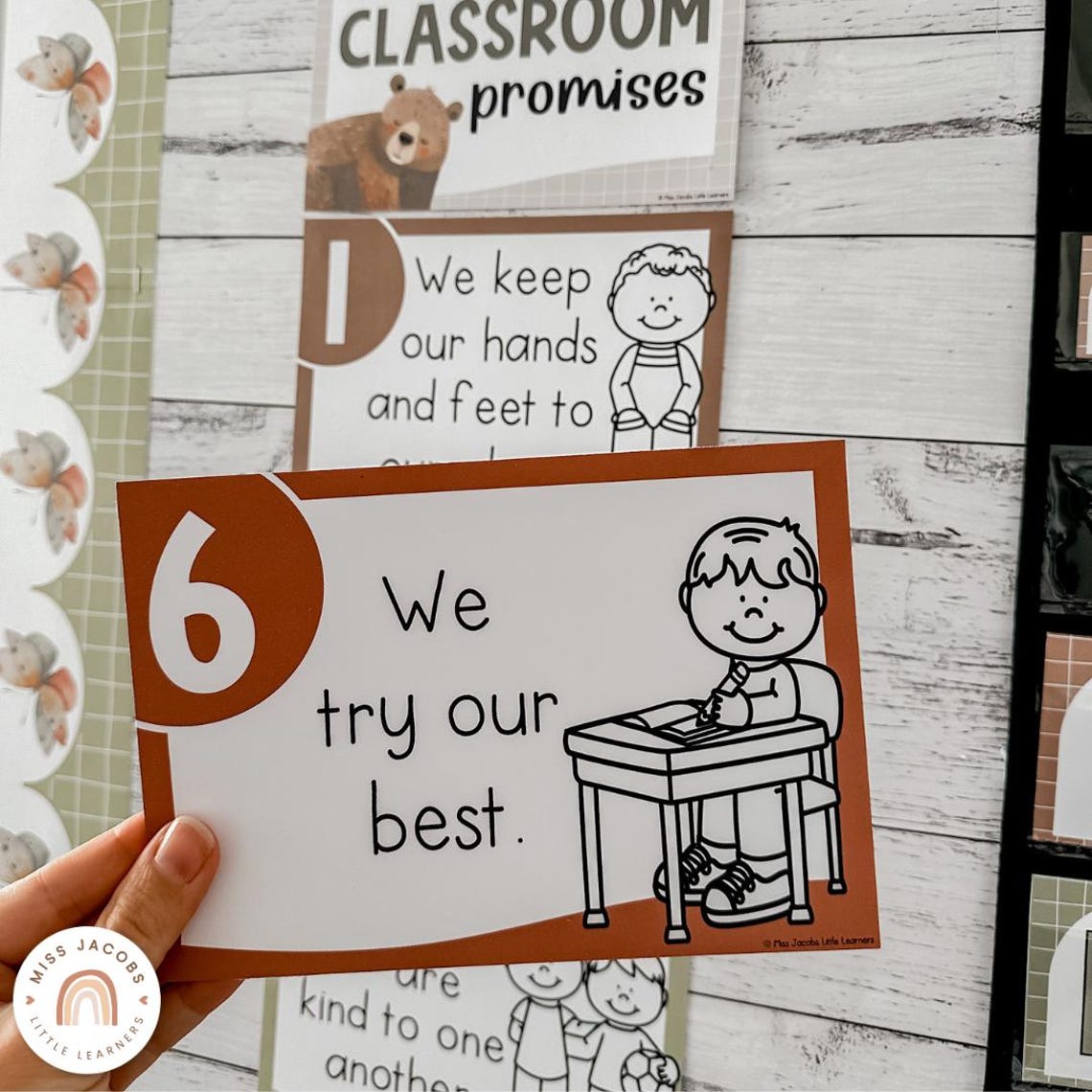 Woodland Classroom Rules Posters, Editable Student Expectations Signs ...
