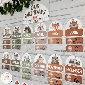 Woodland Birthday Display Printable, Editable Nature Theme Classroom ...